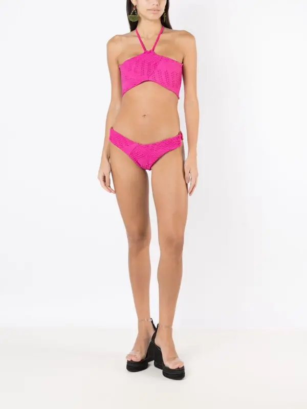 AMIR SLAMA Woven Halterneck One-piece
