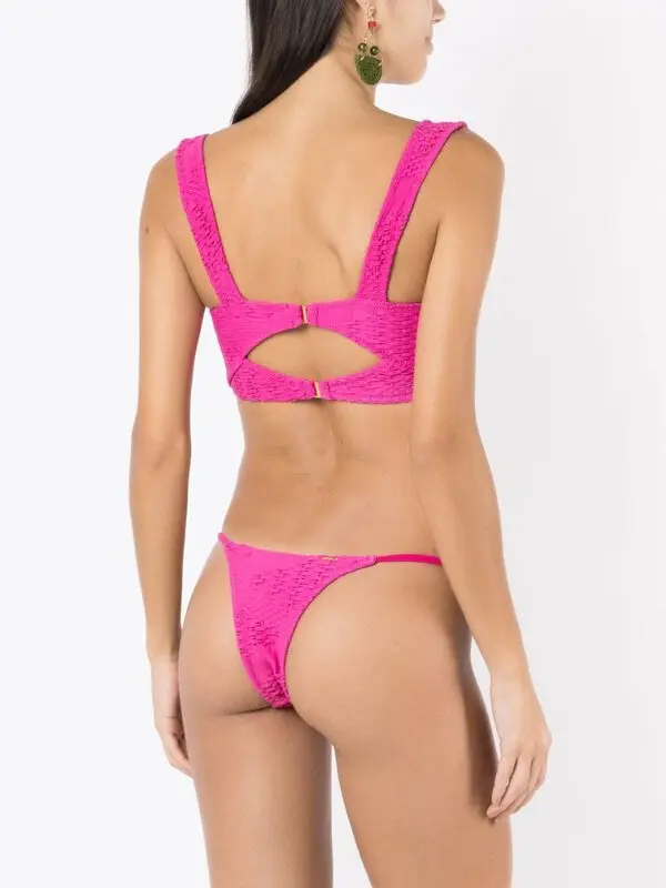 AMIR SLAMA Woven Balconette Bikini Set