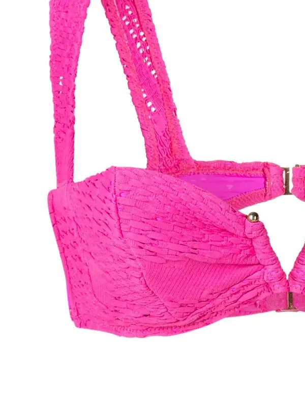 AMIR SLAMA Woven Balconette Bikini Set