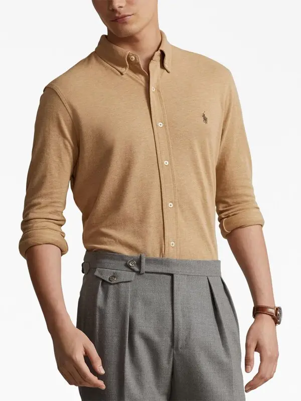 Polo Ralph Lauren Polo Pony-embroidered Cotton Shirt - Brown