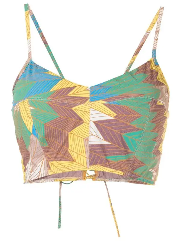 AMIR SLAMA Arrow-print Cami Top - Multicolour