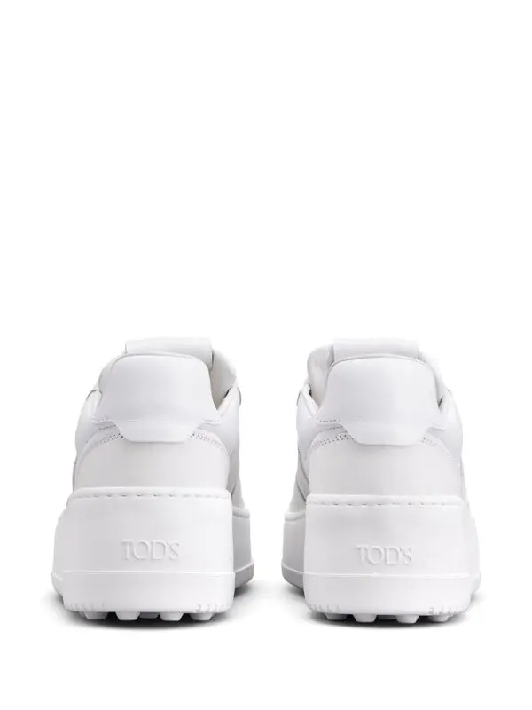 TOD'S Round-toe Leather Sneakers - White