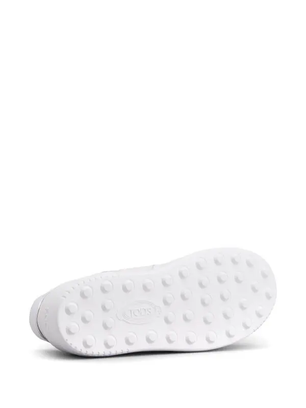 TOD'S Round-toe Leather Sneakers - White