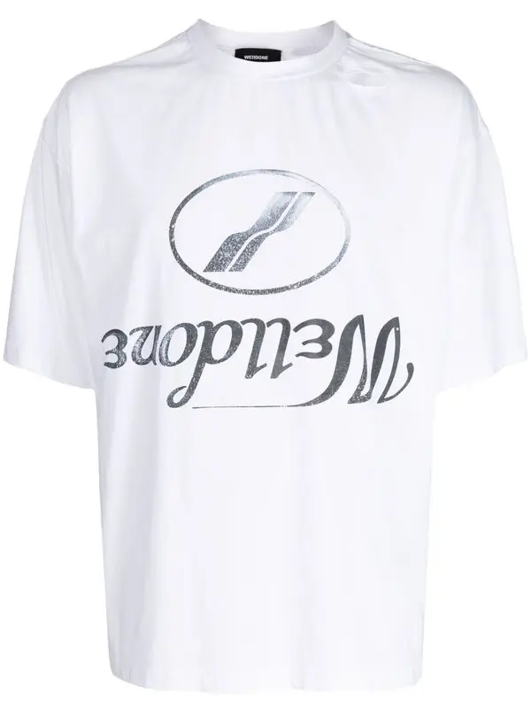 We11Done Logo-print Cotton T-shirt - White