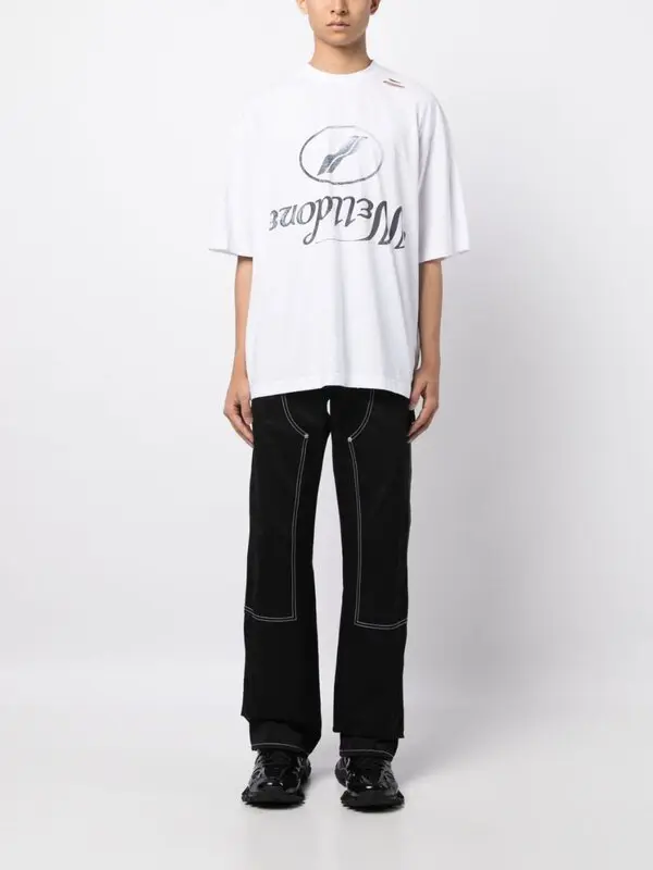We11Done Logo-print Cotton T-shirt