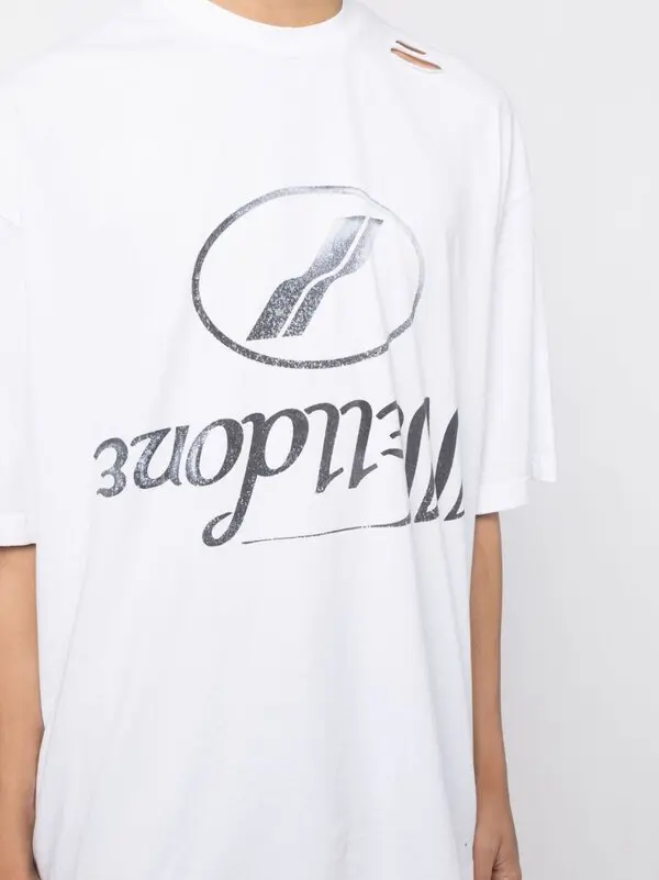 We11Done Logo-print Cotton T-shirt