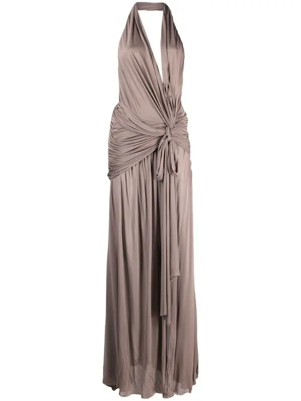 Blumarine Halterneck Backless Gown