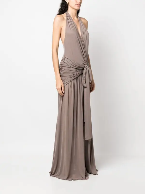 Blumarine Halterneck Backless Gown