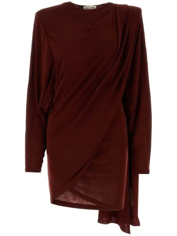 Saint Laurent Draped Mini Dress