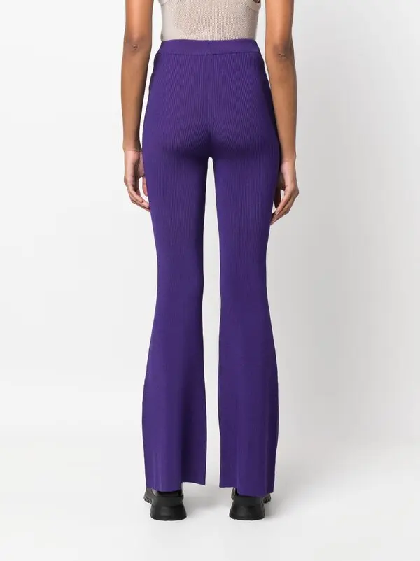 Stella McCartney Ribbed-knit Flared Trousers