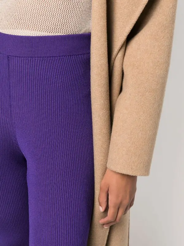 Stella McCartney Ribbed-knit Flared Trousers