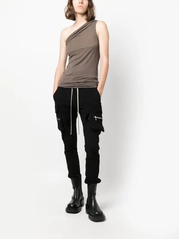 Rick Owens Drawstring Cotton Cargo Trousers