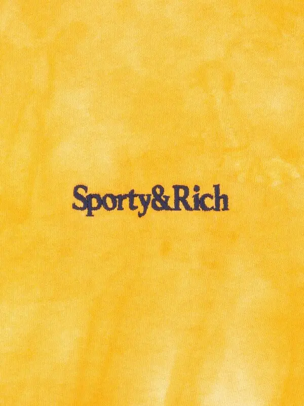 Sporty & Rich Logo-embroidered Cotton Track Shorts