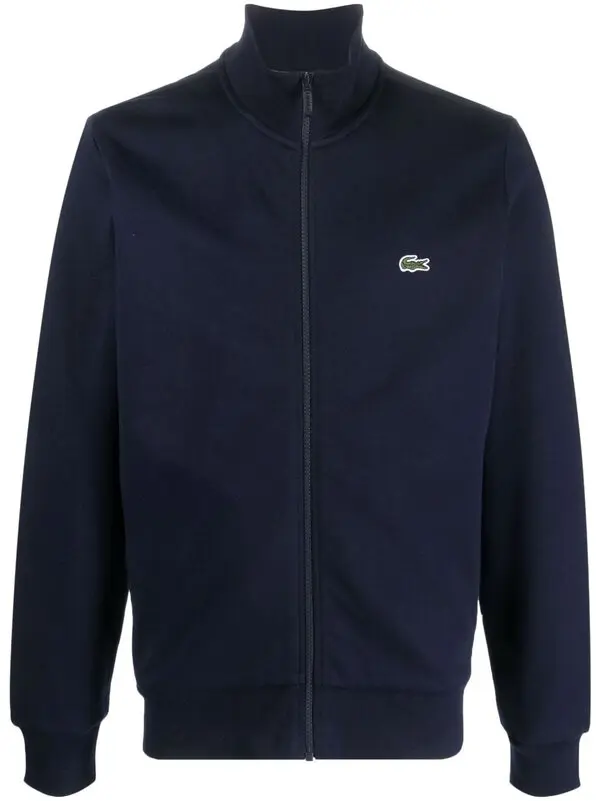 Lacoste High-neck Zip-up Sweatshirt - Blue
