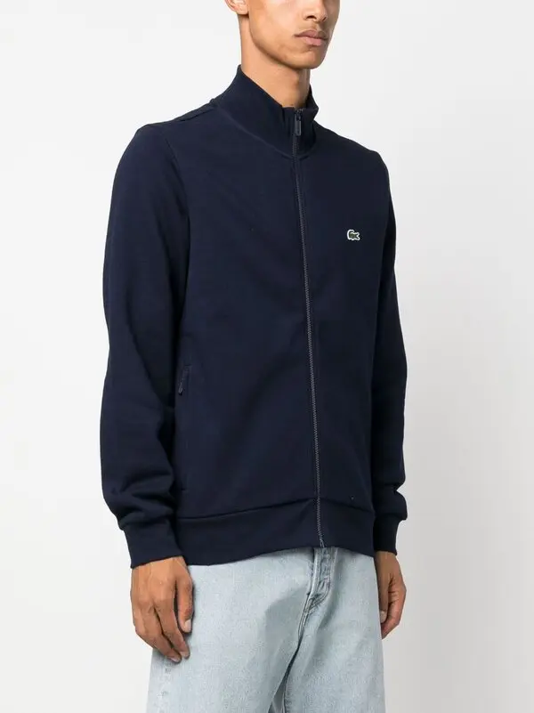 Lacoste High-neck Zip-up Sweatshirt - Blue