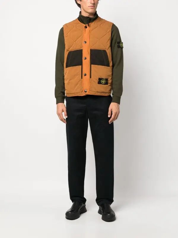 Stone Island Compass-patch Quilted Gilet