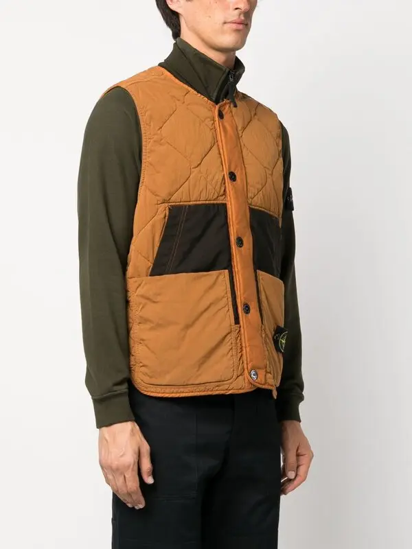 Stone Island Compass-patch Quilted Gilet