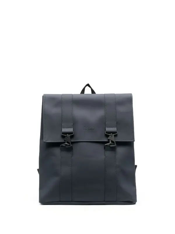 Rains Faux-leather Backpack - Blue