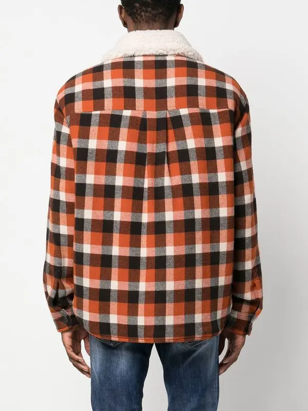 Dsquared2 Check-print Shearling Jacket