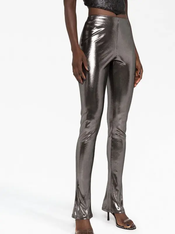 Blumarine Laminated-finish Trousers