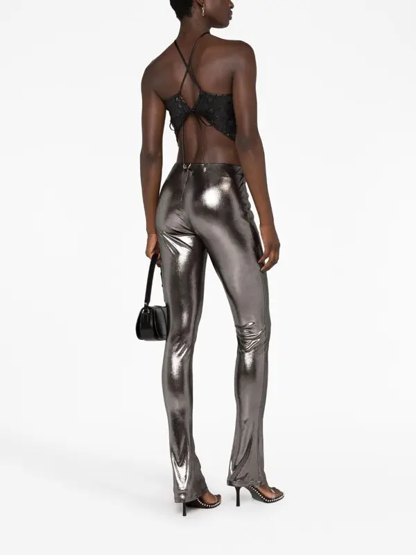 Blumarine Laminated-finish Trousers