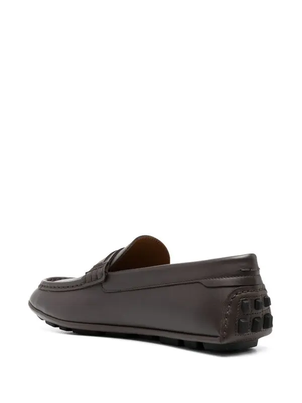 Bally Logo-plaque Leather Moccasins