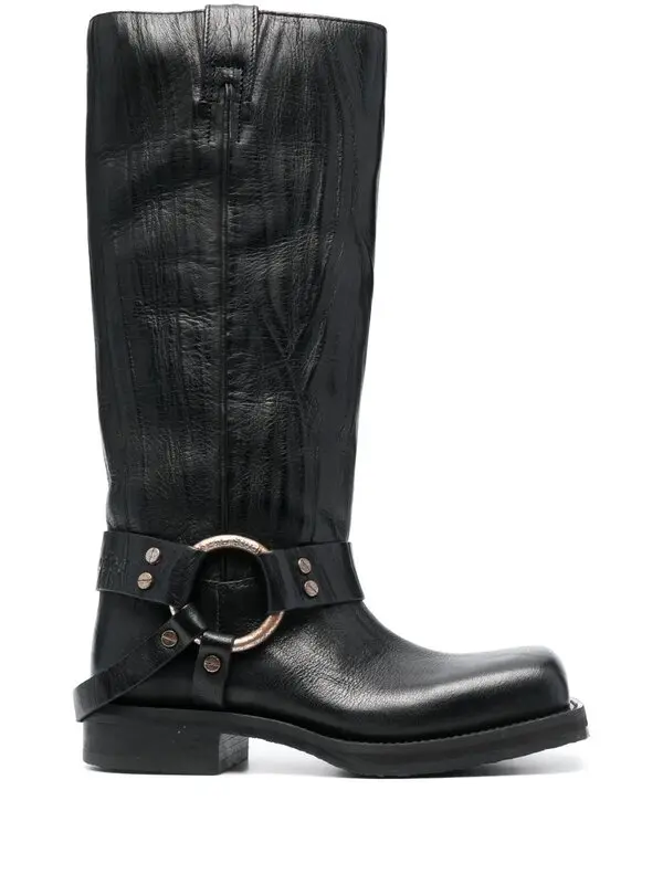 Acne Studios 30mm Knee-high Leather Boots - Black