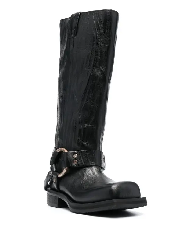 Acne Studios 30mm Knee-high Leather Boots - Black