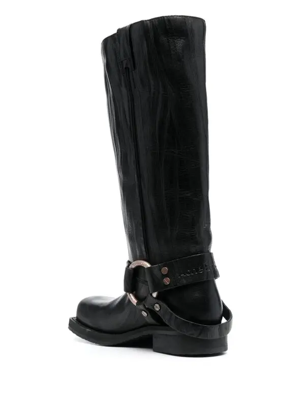 Acne Studios 30mm Knee-high Leather Boots - Black