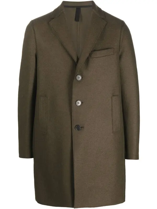 Harris Wharf London Single-breasted Virgin-wool Coat - Green