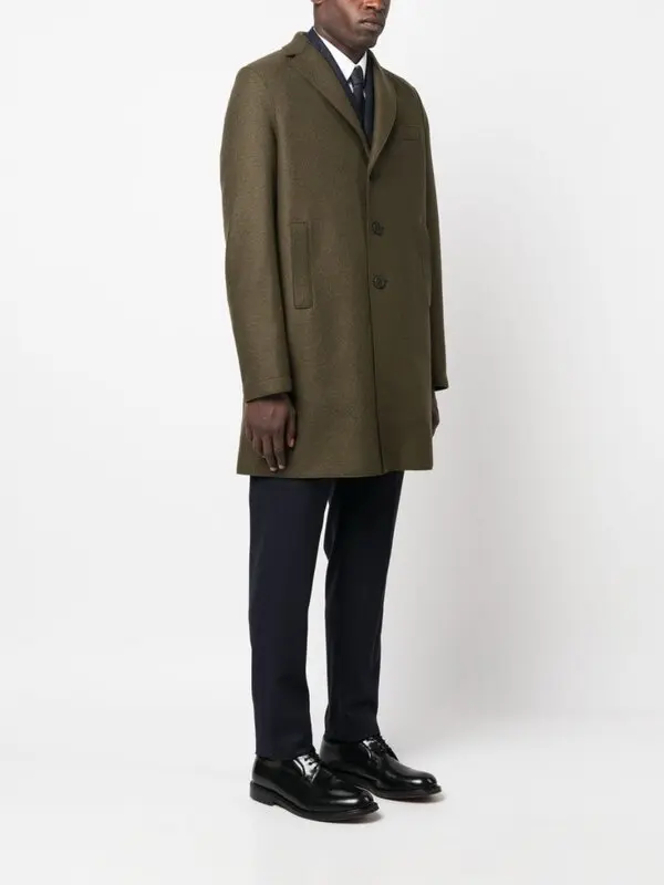Harris Wharf London Single-breasted Virgin-wool Coat - Green