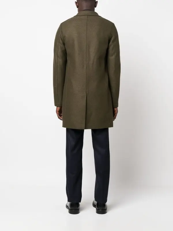 Harris Wharf London Single-breasted Virgin-wool Coat - Green