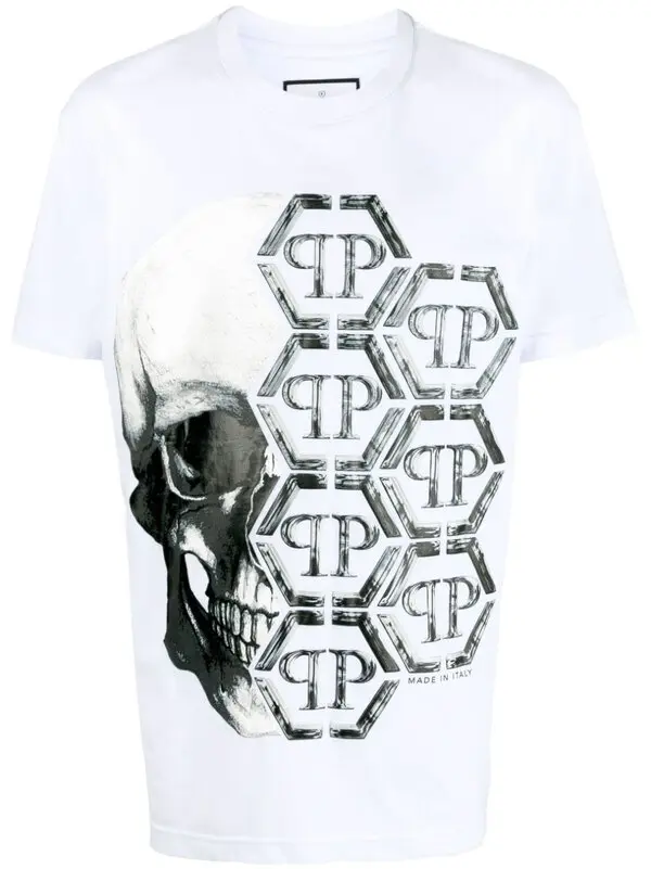 Philipp Plein Logo-print Skull T-shirt - White