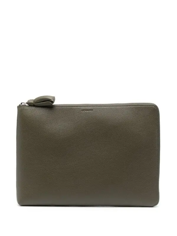 LEMAIRE Logo-embossed Document Holder - Green