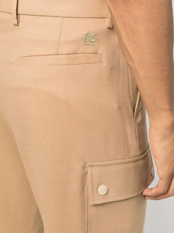 Etro Cargo-pockets Tapered Trousers - Brown