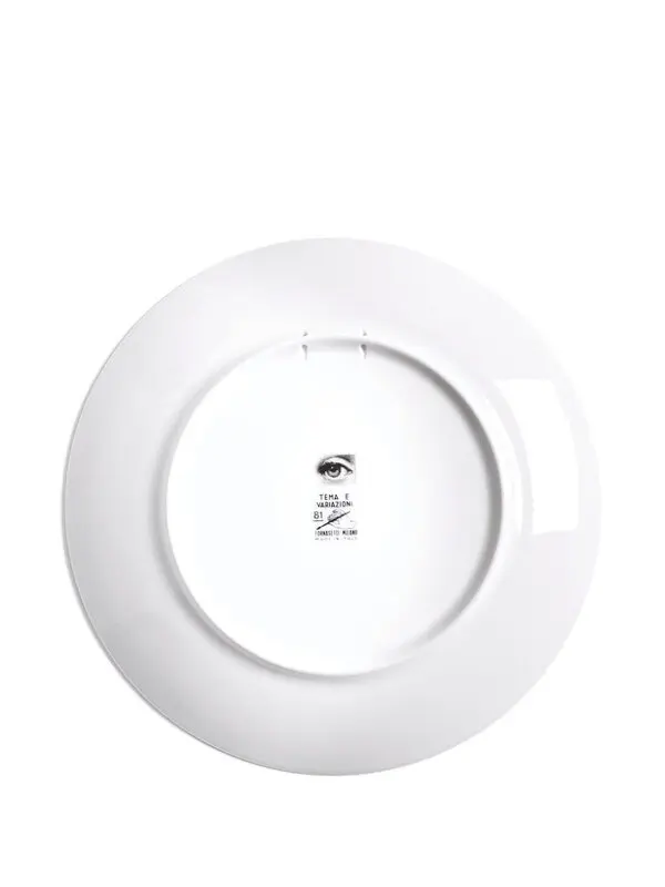 FORNASETTI Tema E Variazioni Face-print Porcelain Wall Plate
