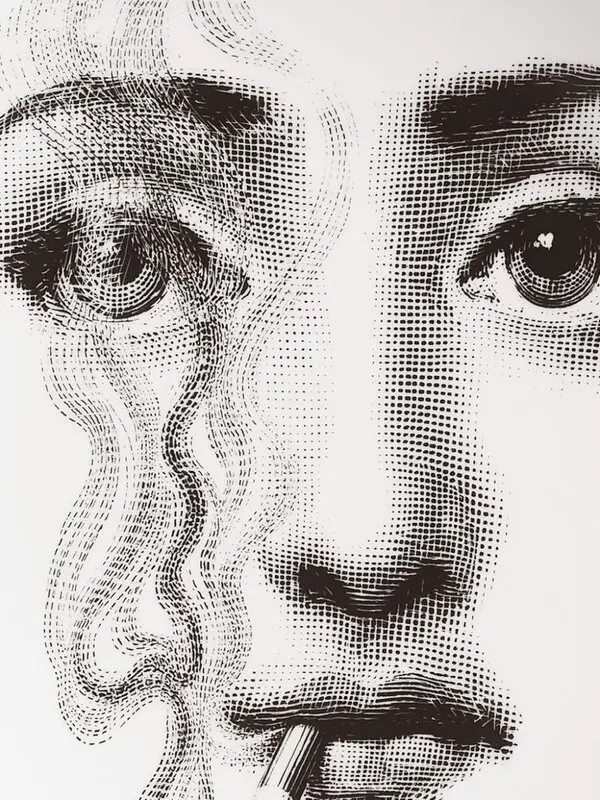 FORNASETTI Tema E Variazioni Face-print Porcelain Wall Plate