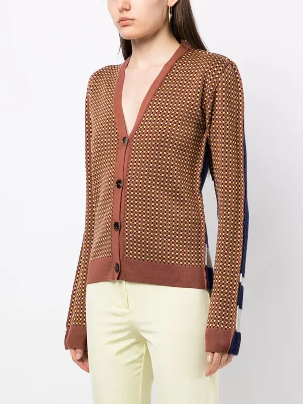 Marni Graphic-print V-neck Cardigan