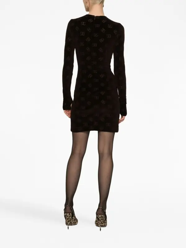Dolce & Gabbana Monogram Jacquard Mini Dress