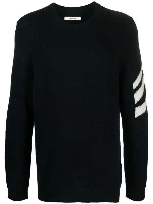 Zadig&Voltaire Stripe-detail Cashmere Jumper - Black