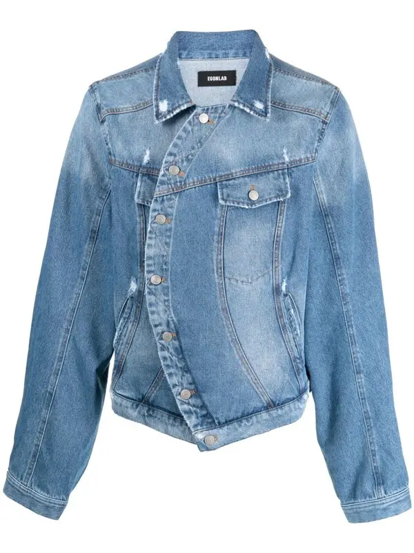 EGONLAB Ripped-detail Denim Jacket