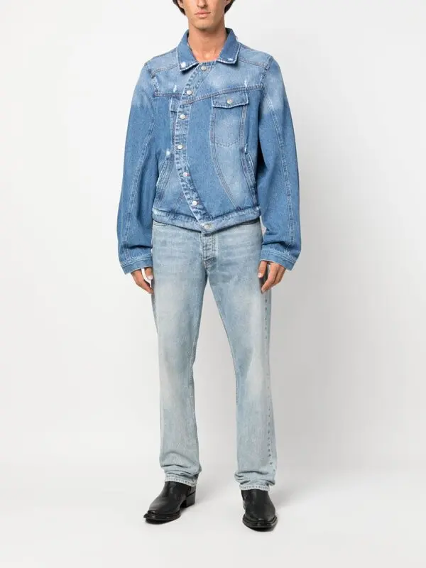 EGONLAB Ripped-detail Denim Jacket