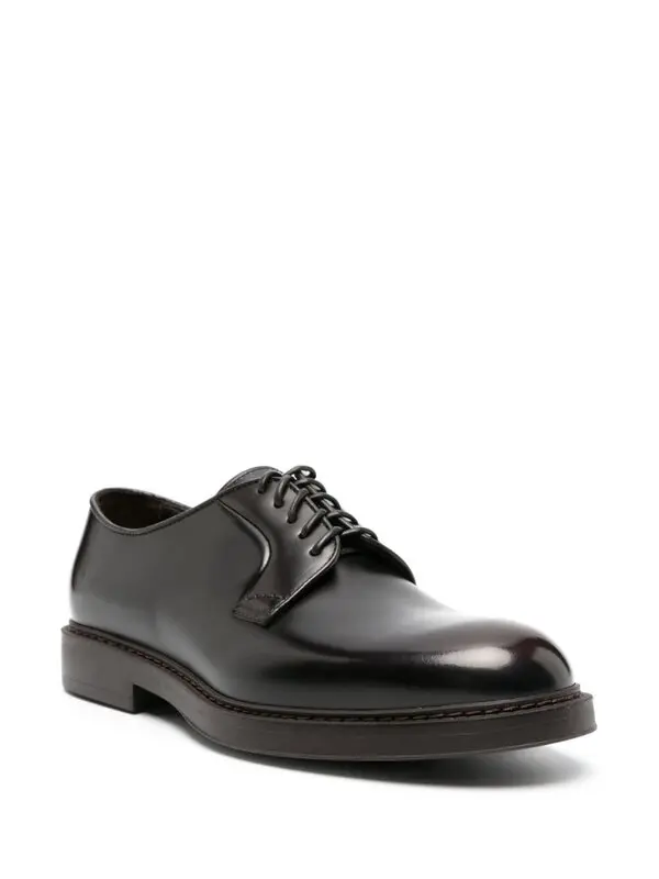 DOUCAL'S Leather Derby Shoes - Brown