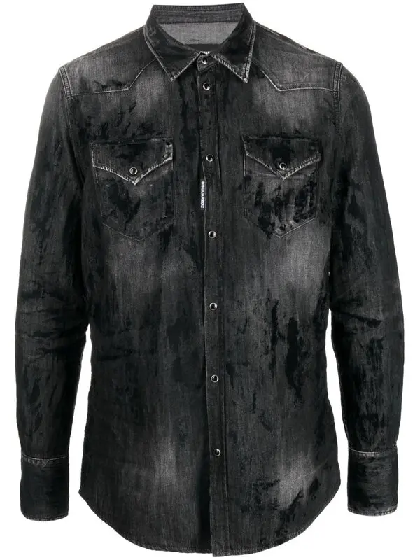 Dsquared2 Distressed-finish Denim Shirt