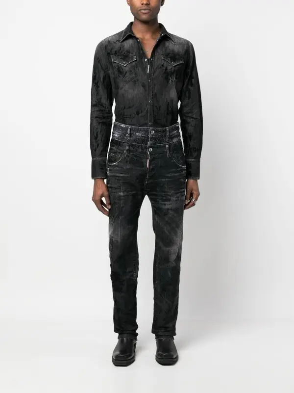 Dsquared2 Distressed-finish Denim Shirt
