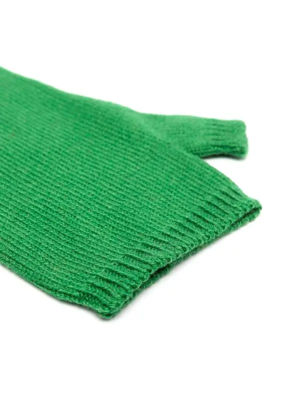 BARRIE Cashmere Fingerless Mittens - Green