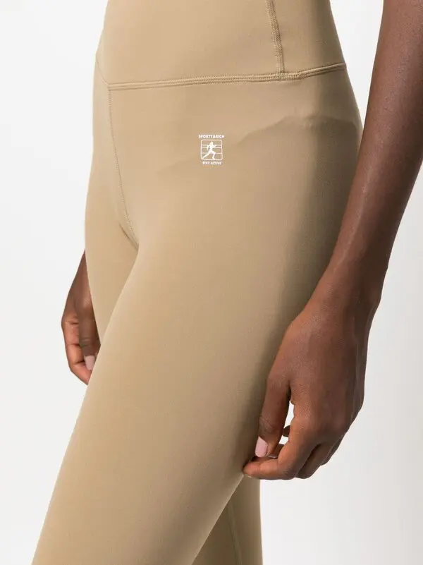 SPORTY & RICH Runner Logo-print Leggings