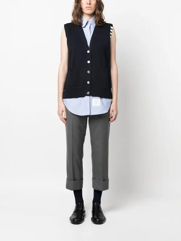 Thom Browne Milano Stitch Shirt Vest Combo