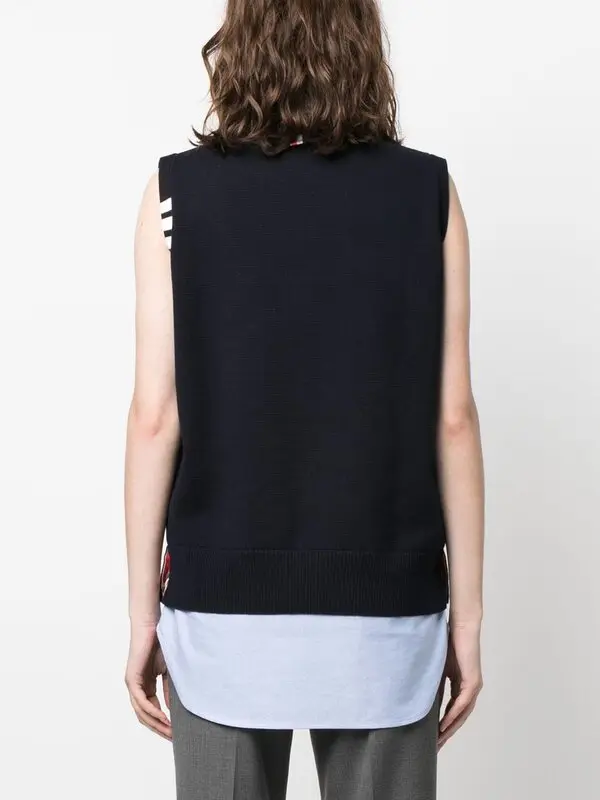 Thom Browne Milano Stitch Shirt Vest Combo