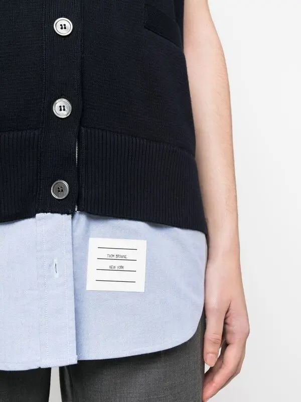 Thom Browne Milano Stitch Shirt Vest Combo